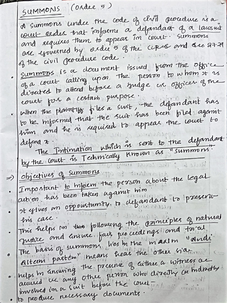 Summons - CPC. | PDF