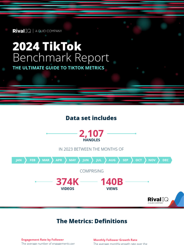 Rival IQ 2024 TikTok Benchmark Report | PDF