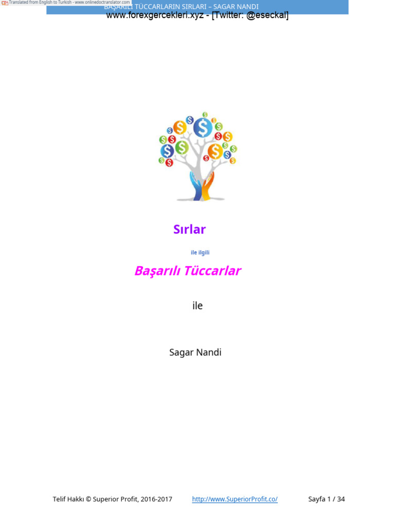 Başarılı Traderların Sırları - Sagar Nandi (34 Sayfa) - @eseckal | PDF