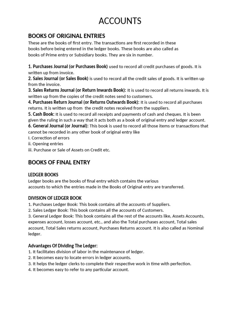 Books of Original Entries | PDF | Debits And Credits | Depreciation