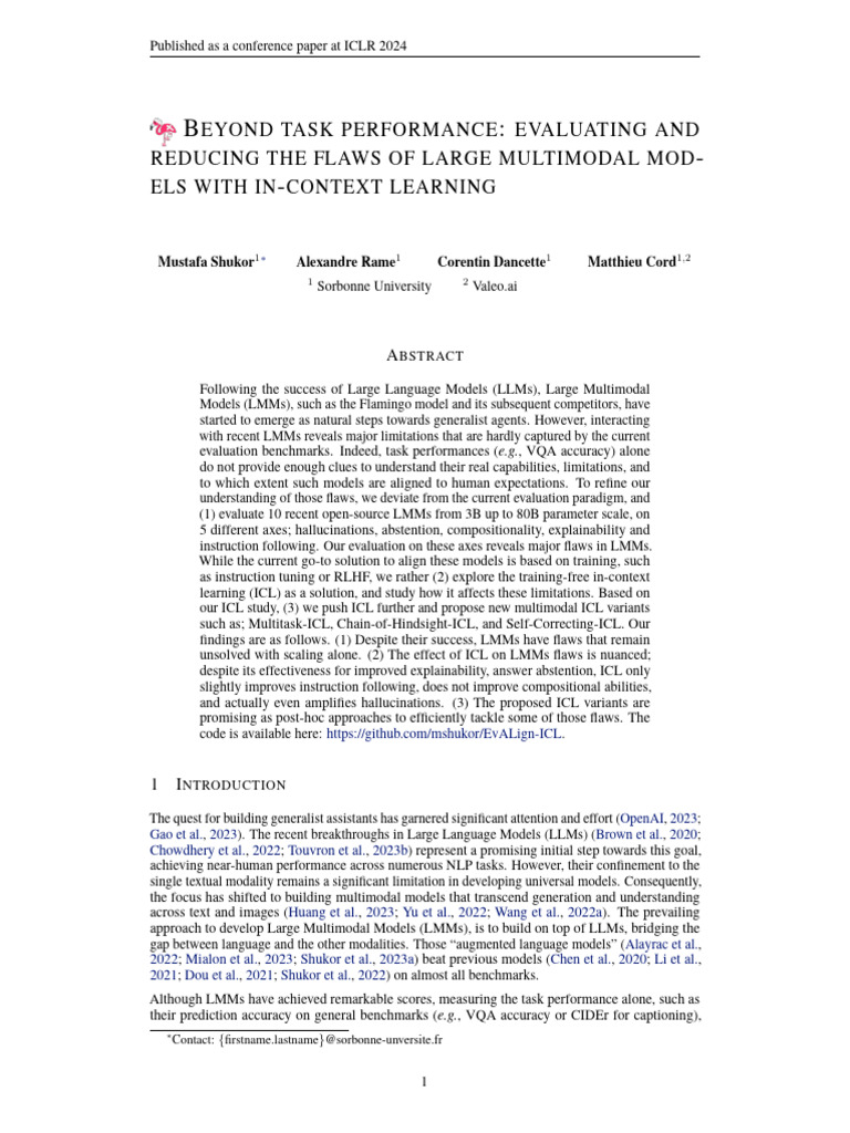 Beyond Task Performance: Evaluating and Readucing The Flaws of Large Multimodal Models With In ...