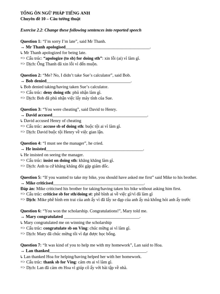 CD10 Exercise 2.2 KEY | PDF