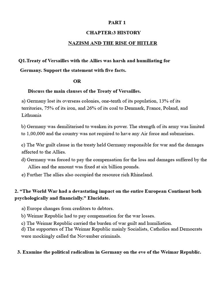 Hitler Part 1 | PDF | Weimar Republic | Treaty Of Versailles
