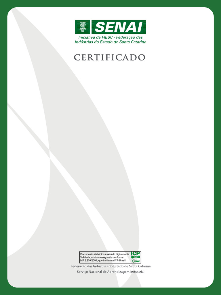 Certificado Senai | PDF