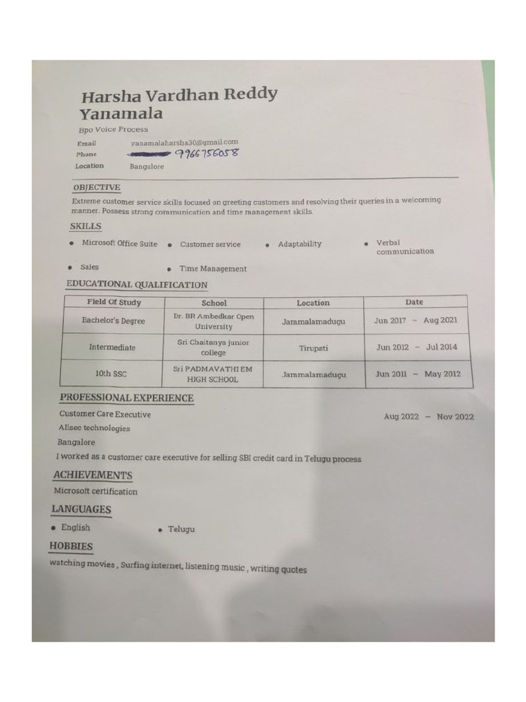 Harsha Vardhan Reddy | PDF