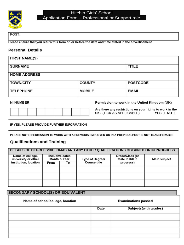 Hgs Non Teaching Staff Application Formdocx | PDF | Justice | Crime ...