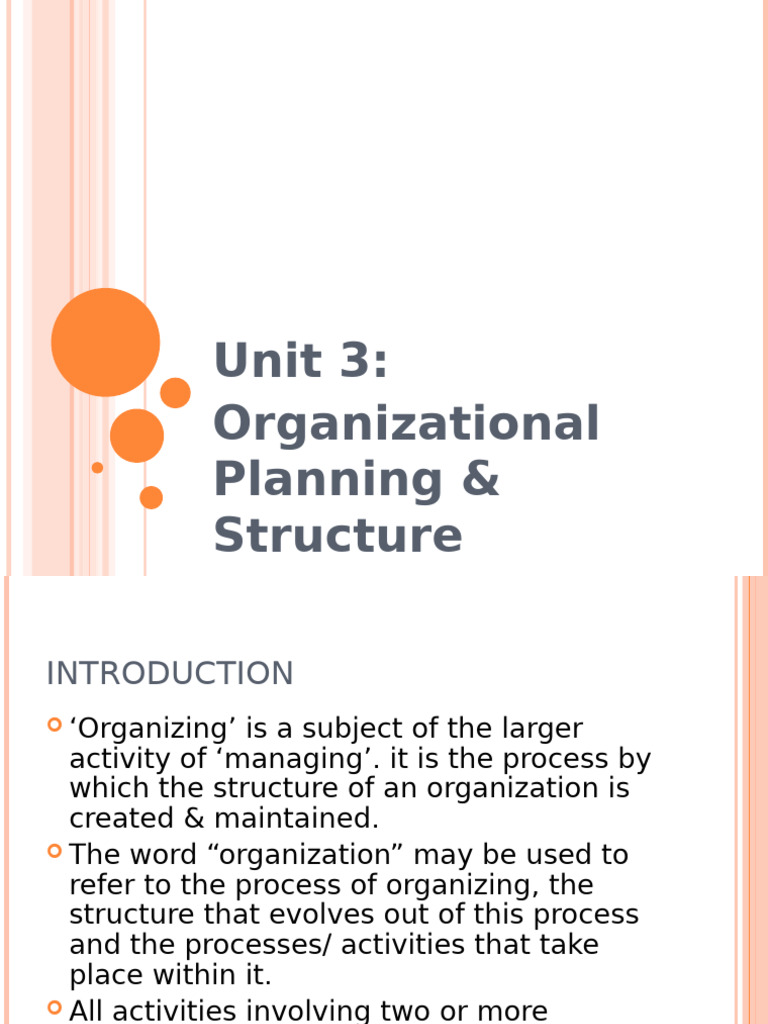 Unit 3 Organization Planning and Structure | PDF | Employment ...