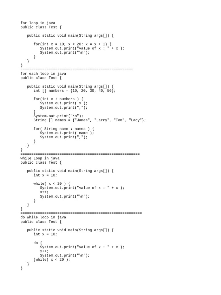 Lec 2.1 Loops+Arrays | PDF | Teaching Methods & Materials