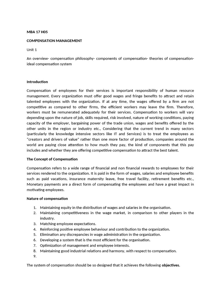 Compensation Management | PDF | Cost Of Living | Employment