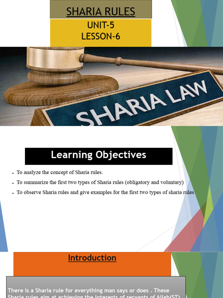 Understanding Sharia Rules: Obligatory & Voluntary | PDF | Islamic ...