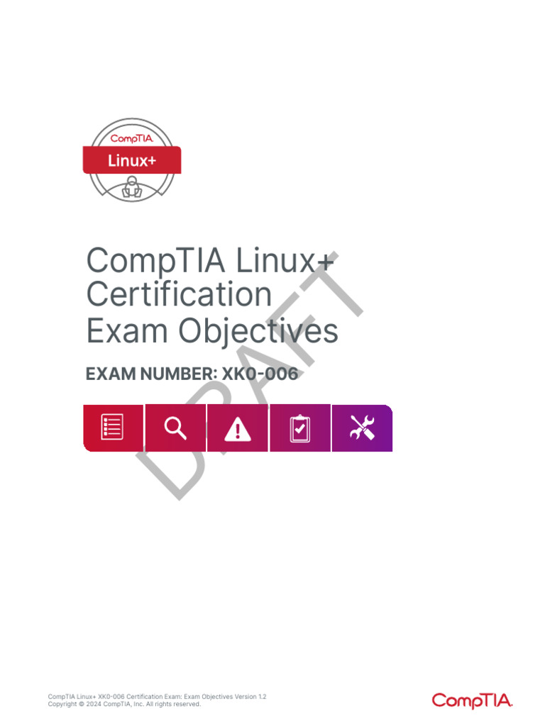 Draft Linux xk0 006 Exam Objectives (1 0) | PDF | Secure Shell | File Transfer Protocol