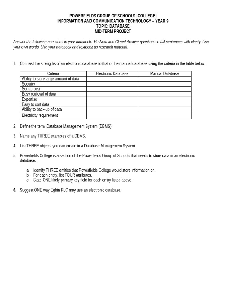 JSS 3 1st Term Project | PDF