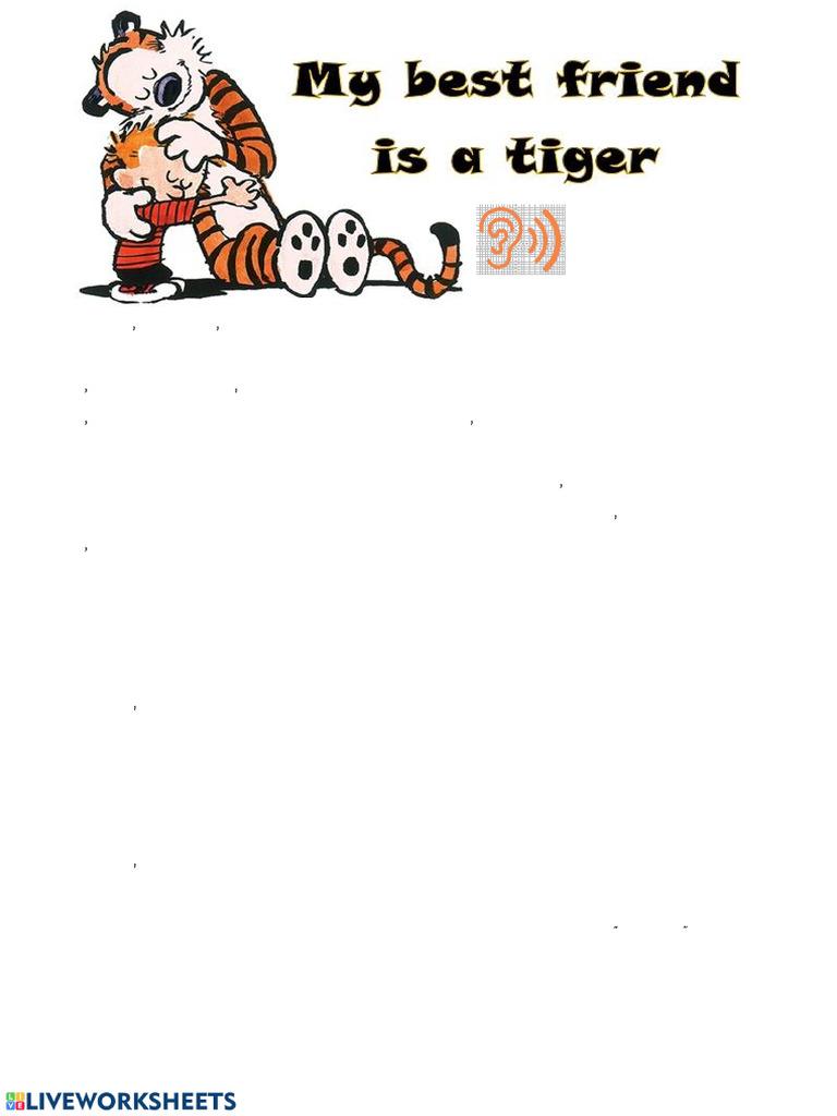 My Best Friend Is A Tiger | PDF | Language Arts & Discipline | Home ...
