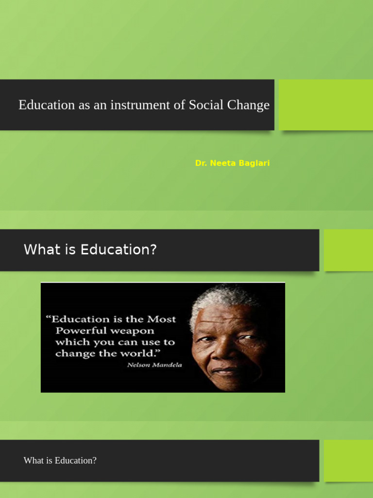 Education As An Instrument of Social Change | PDF | Social Psychology ... Education As An Instrument of Social Change | PDF | Social Psychology ...