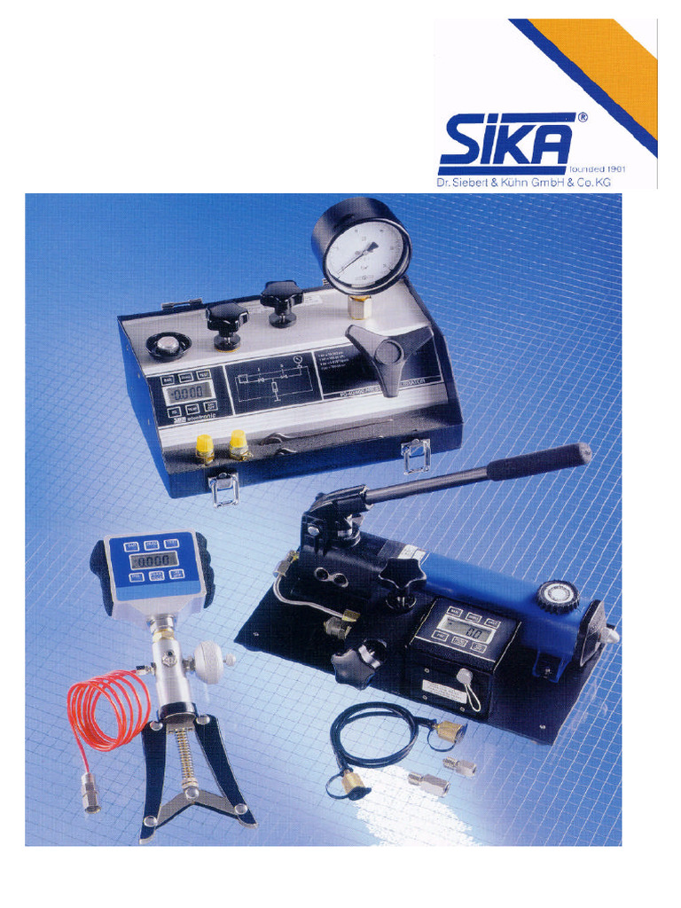 Sika Pressure Calibrators | PDF | Calibration | Pressure Measurement
