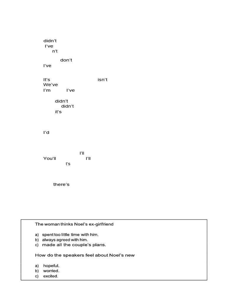 A2 Listening Test | PDF