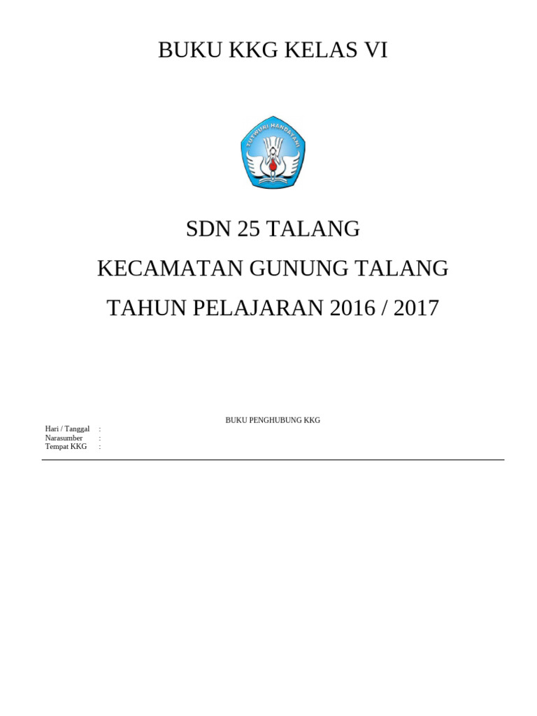Buku KKG Kelas Vi | PDF