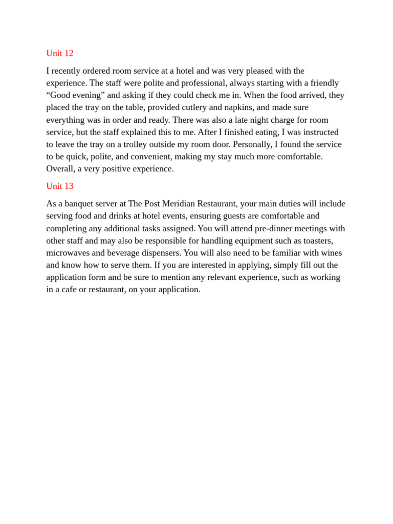 Writing Task 9 Unit 12 13 | PDF