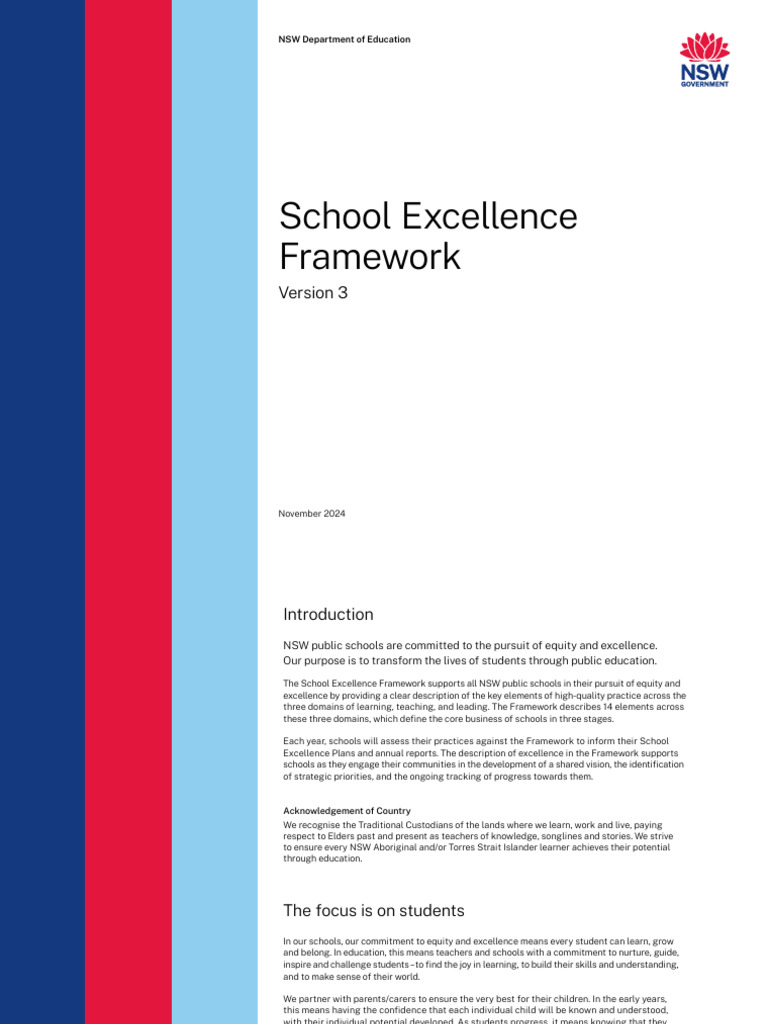 SchoolExcellenceFramework Version3 | PDF | Educational Assessment ...