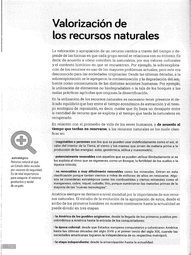 Valorizaci-N de Los Recursos Naturales | PDF