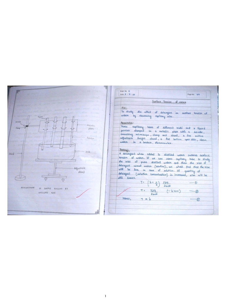 Activity 6 - Surface Tension of Water | PDF