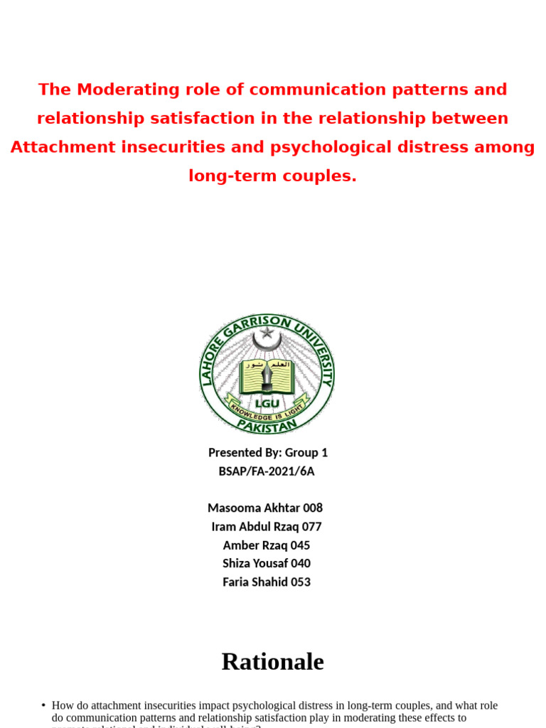 GR ppt | PDF | Attachment Theory | Psychology