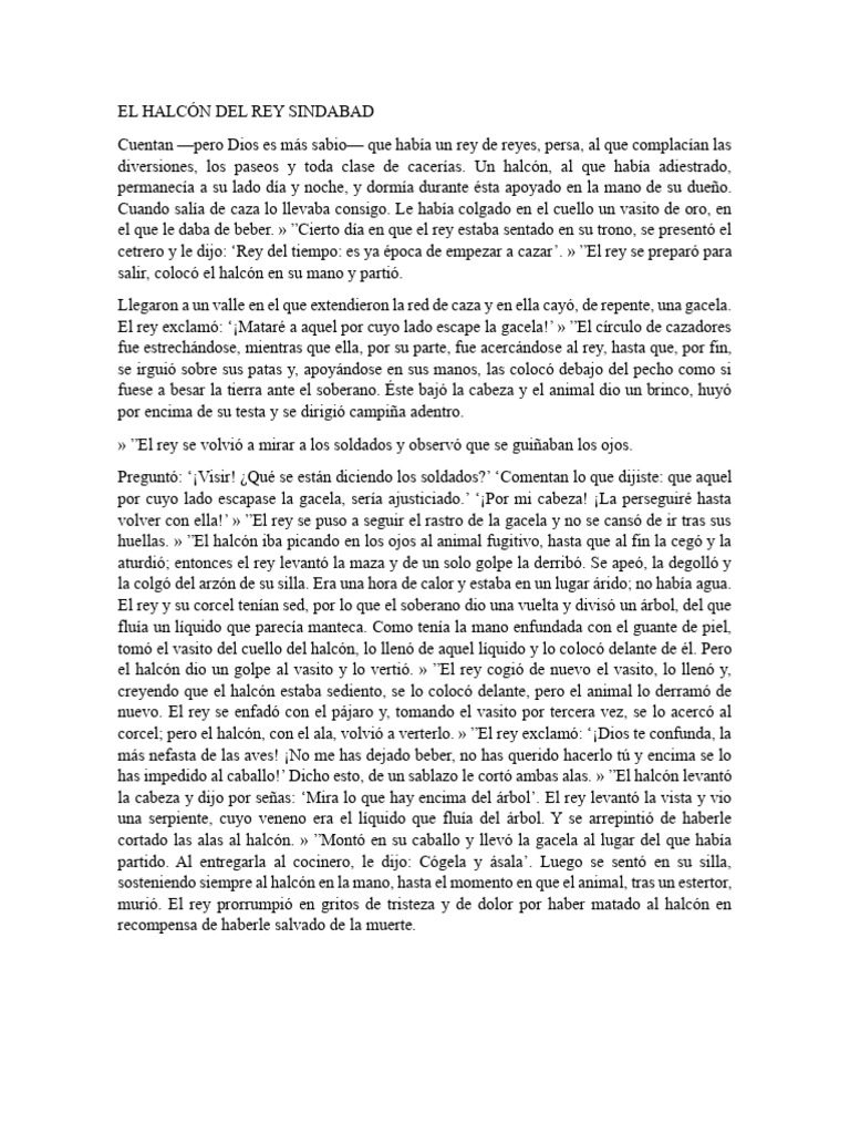 El Halcón Del Rey Sindabad | PDF | Caza