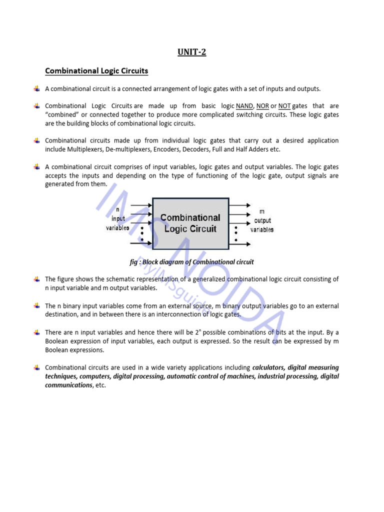 Unit 2 Combinational Circuit Image Marked Pdf Subtraction Logic