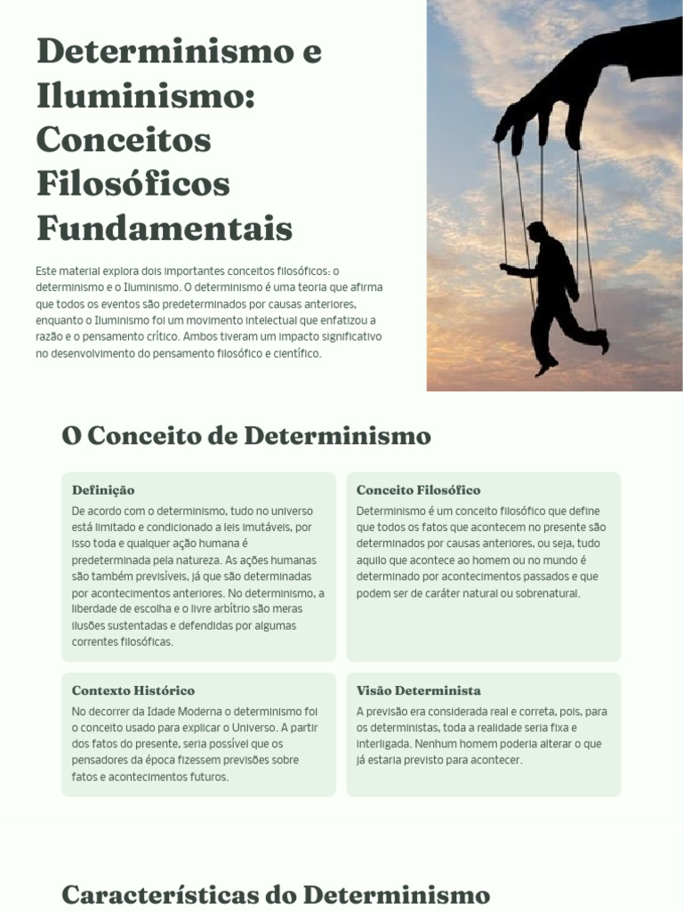 Determinismo e Iluminismo Conceitos Filosoficos Fundamentais | PDF ...