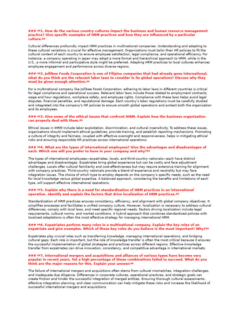 Ihrm Reviwer | PDF | Cost Of Living | Human Resource Management