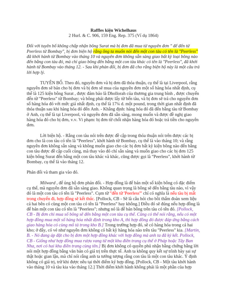 Raffles v. Wichelshous Dich | PDF