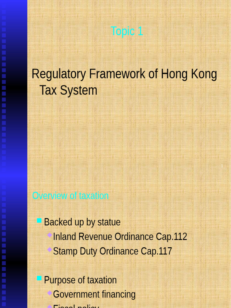 Hong Kong Tax System Overview | PDF | Taxes | Property Tax