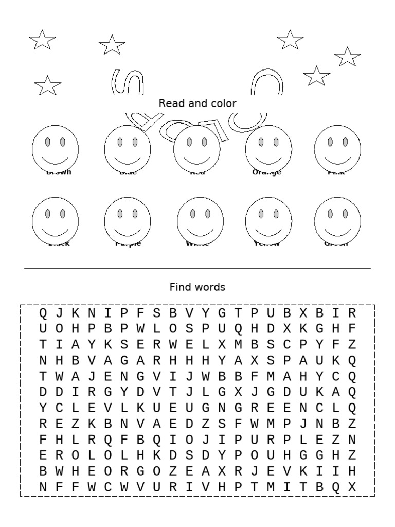 Color and Find Word | PDF