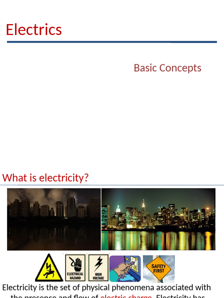 w01+ +Basic+Concepts | PDF | Electric Current | Electrical Resistance ...