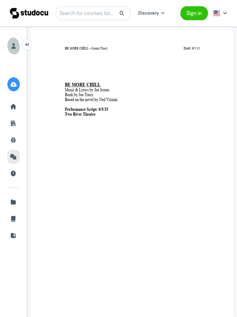 Be More Chill Script - BE MORE CHILL Music & Lyrics by Joe Iconis Book by Joe Tracz Based On The ...