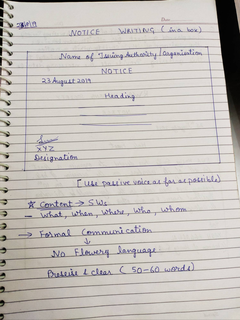 Handwritten Notes - Written Communication | PDF