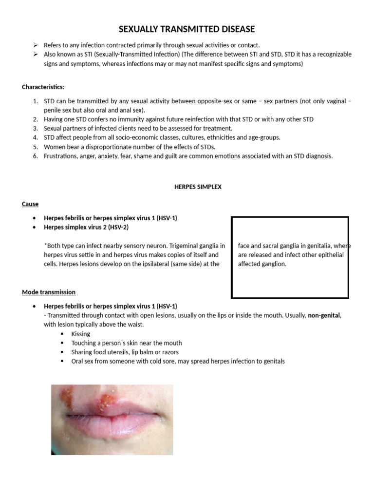 HERPES-SIMPLEX-STD | PDF | Sexually Transmitted Infection | Human ...