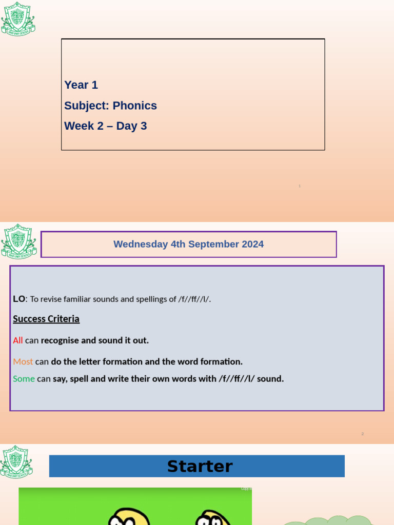 Phonics - Week 2 - Day 3 | PDF | Foreign Language Studies