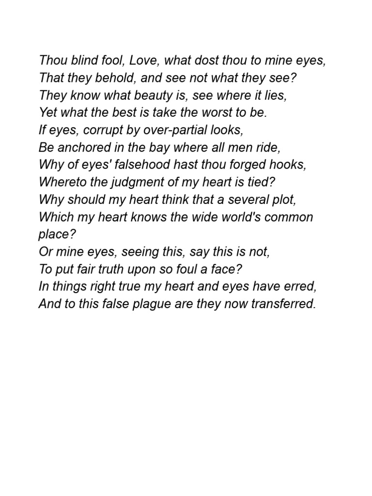 137 Sonnet | PDF