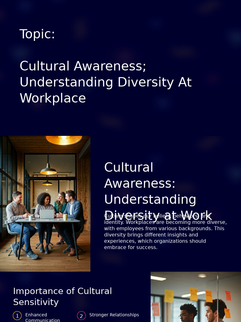 Cultural Awareness Understanding Diversity at Work | PDF | Diversity ...