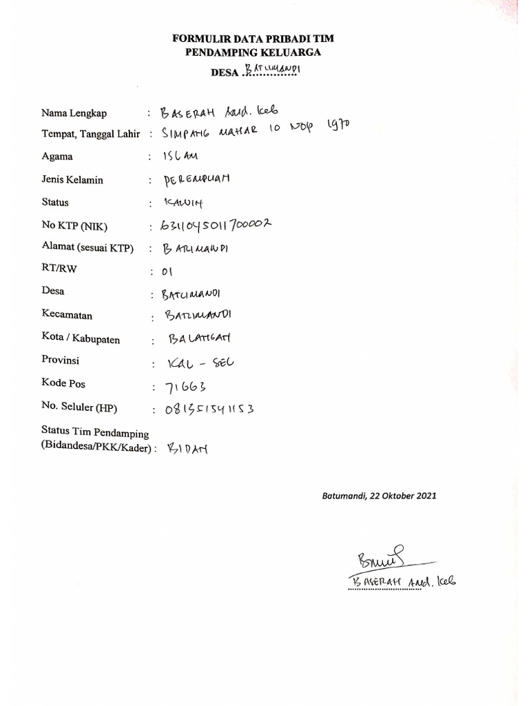 Form Batumandi | PDF