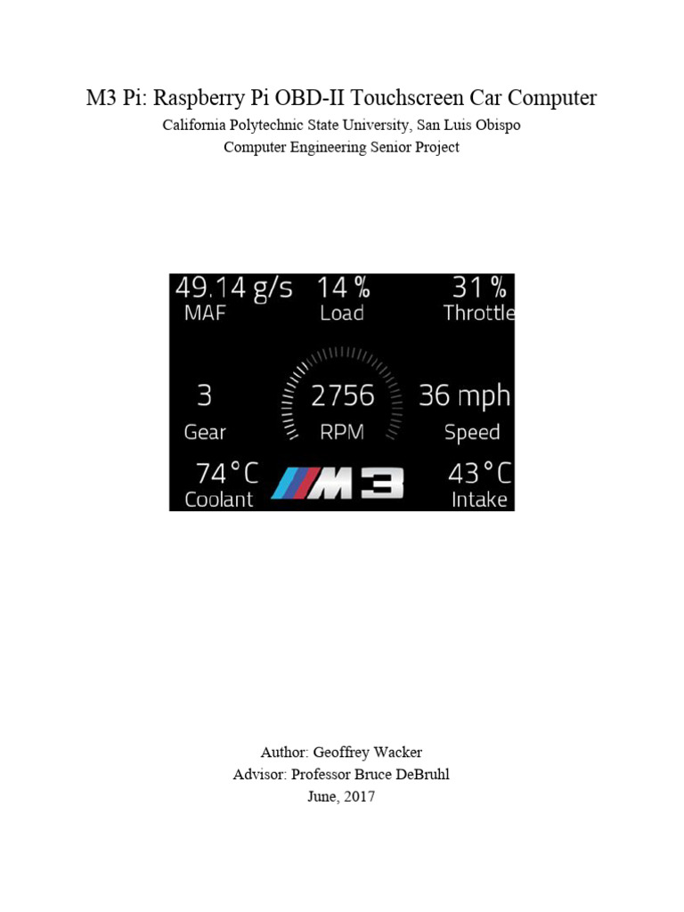 M3 Pi - OBD-II Touchscreen Car Computer | PDF | Computing | Computer ...