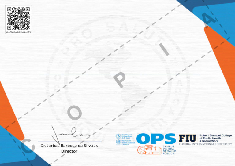 Certificado Curso Dengue - OPS | PDF