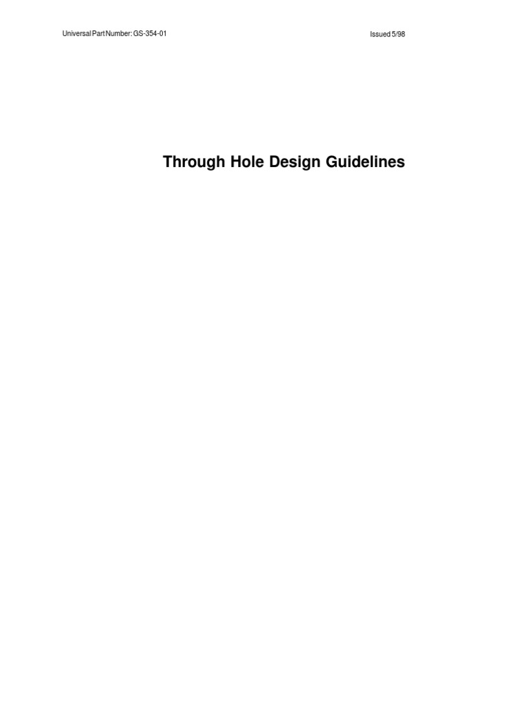 Through Hole Design Guidelines | PDF | Printed Circuit Board | Science