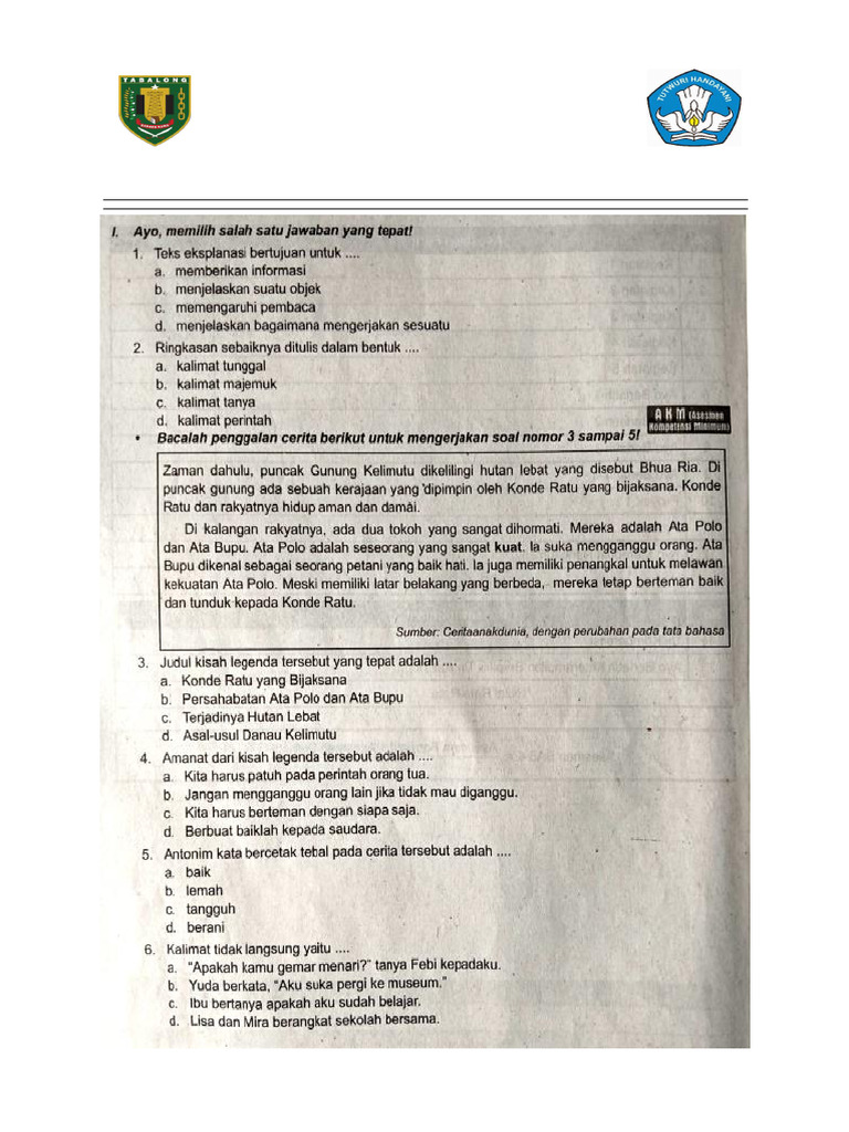 Sas Sem1 KLS Vi 2024 BHS Indo | PDF