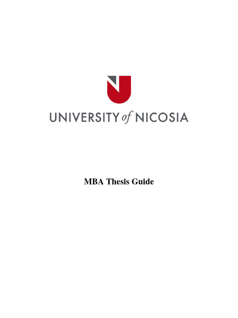 MBA Thesis Guide 1717876182 | PDF | Quantitative Research | Methodology