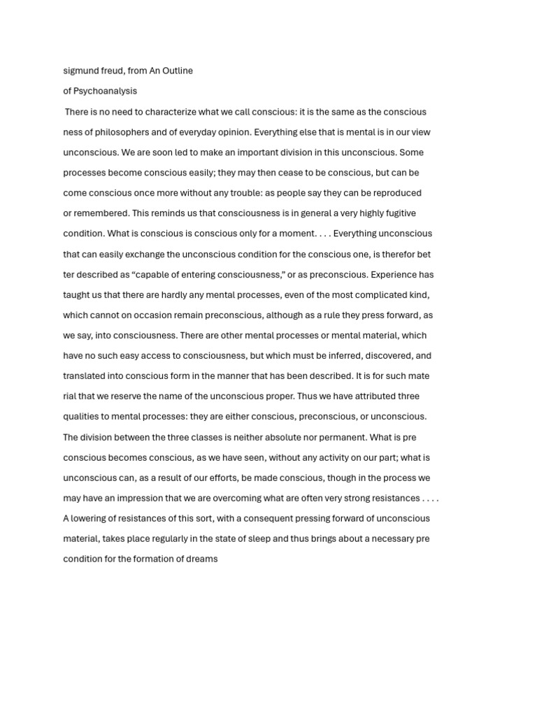 sigmund freud analysis | PDF