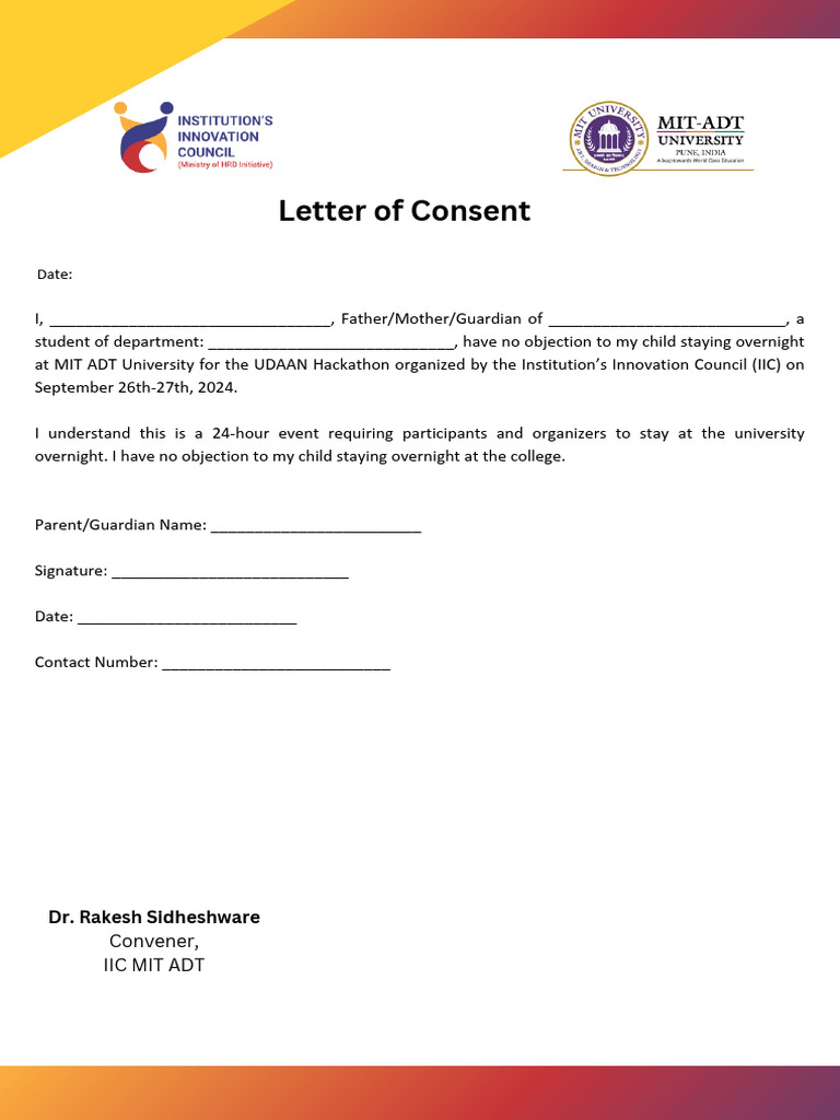 UDAAN Consent Letter | PDF