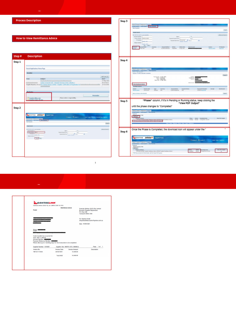 View Remittance Advice in iSupplier | PDF