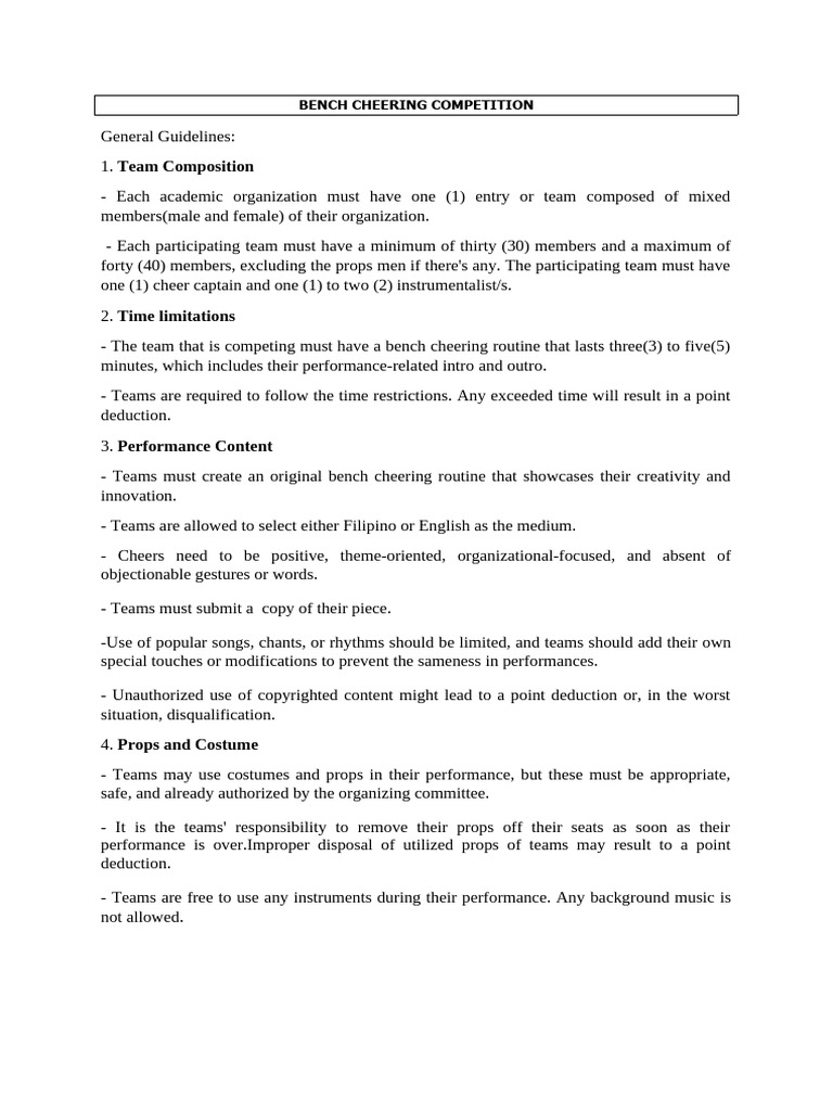 Bench Cheering | PDF | Career & Growth